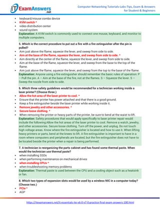 IT Essentials (Version 7.0) - ITE Practice Final Exam Answers | PDF