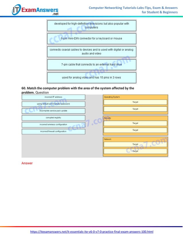 IT Essentials (Version 7.0) - ITE Practice Final Exam Answers | PDF