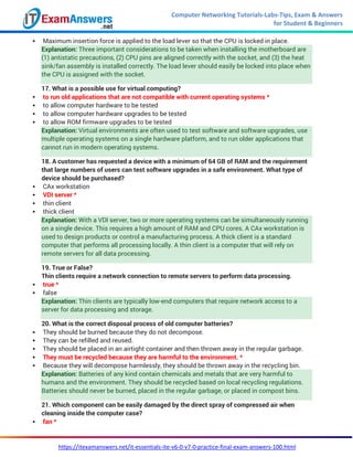 IT Essentials (Version 7.0) - ITE Practice Final Exam Answers | PDF