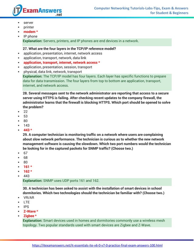 IT Essentials (Version 7.0) - ITE Practice Final Exam Answers | PDF