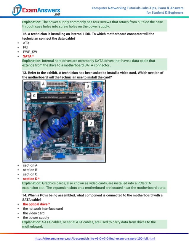 IT Essentials (Version 7.0) - ITE Final Exam Answers | PDF | Operating ...