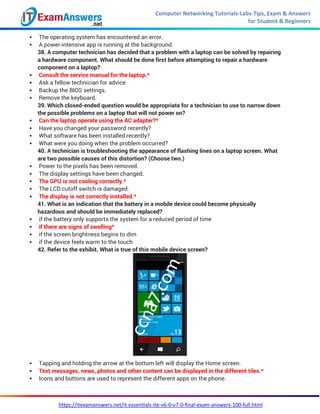IT Essentials (Version 7.0) - ITE Final Exam Answers | PDF
