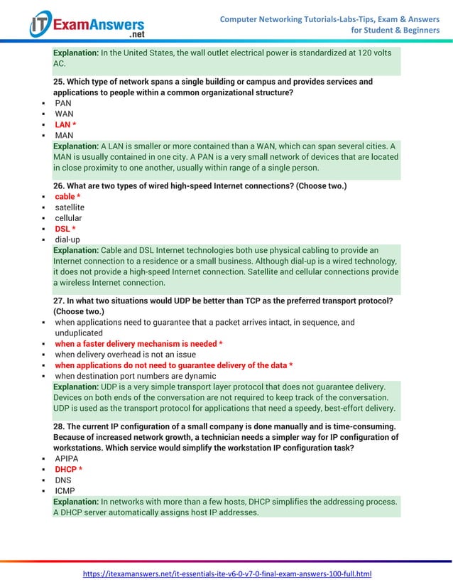 IT Essentials (Version 7.0) - ITE Final Exam Answers | PDF | Operating ...