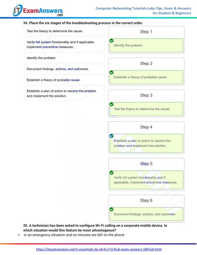 IT Essentials (Version 7.0) - ITE Final Exam Answers | PDF | Operating ...