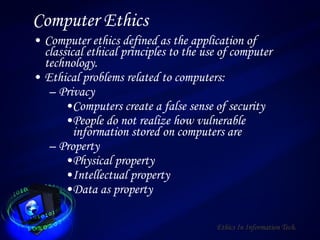 Ethics for IT Professionals | PDF