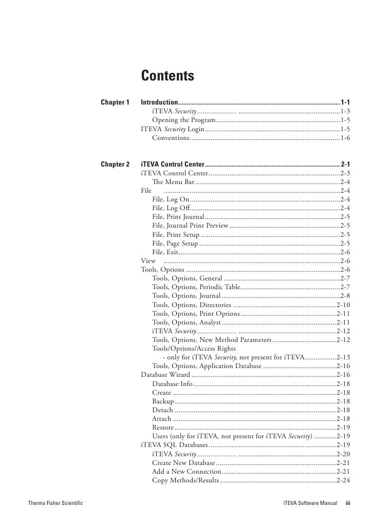 I teva software manual operators manual | PDF | Databases | Computer ...