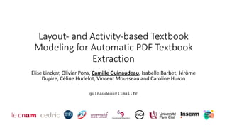 Layout- and Activity-based Textbook Modeling for Automatic PDF Textbook Extraction | PDF | Web ...