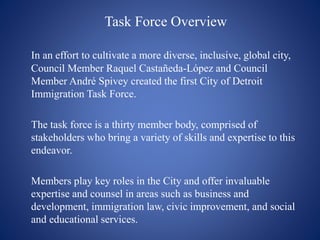 City of Detroit Immigration Task Force | PPT