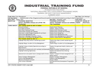 ITF Catering Technical Training Sheet.pdf | Vocational Training | Careers