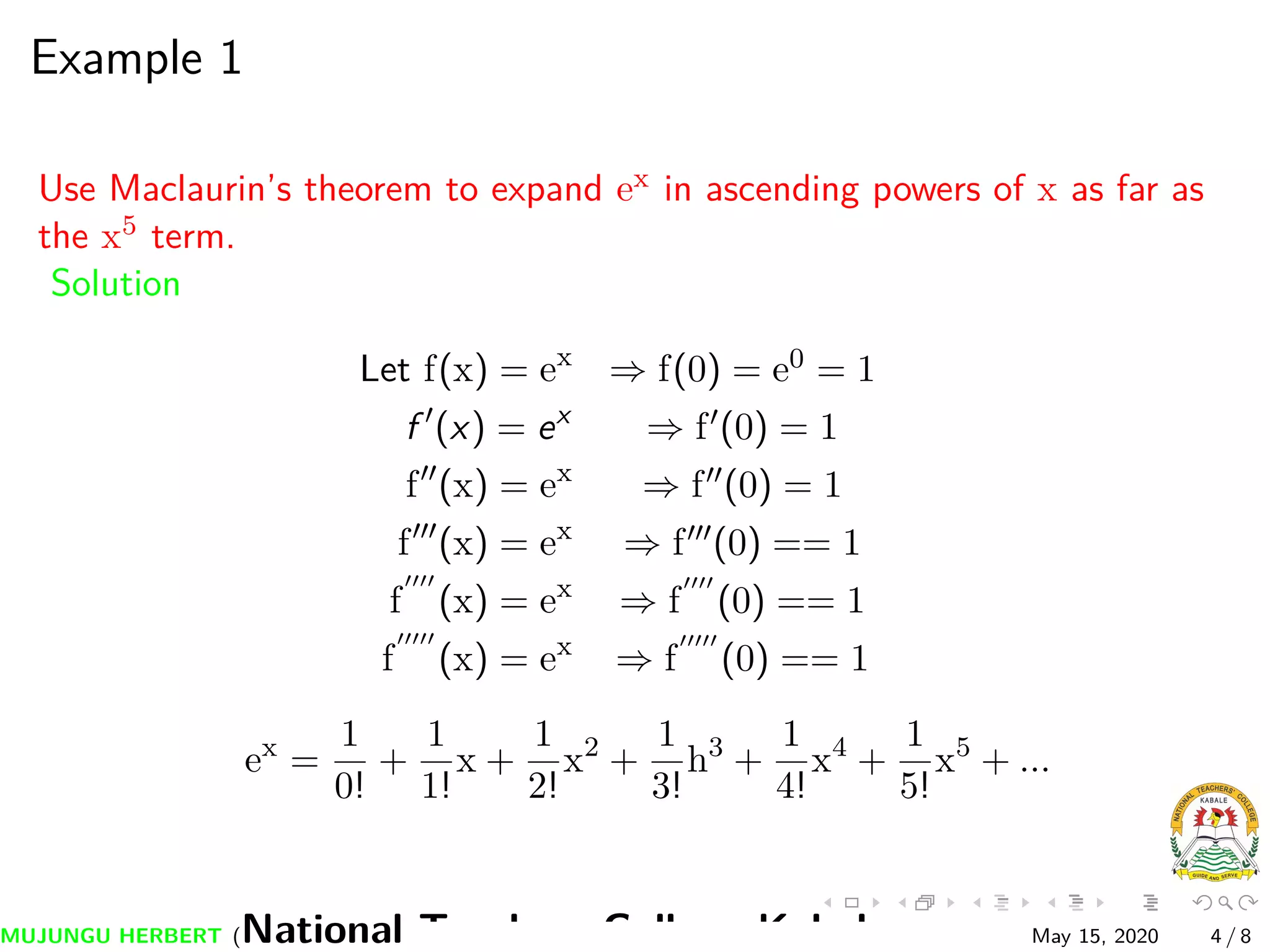 Maclaurin Series | PDF