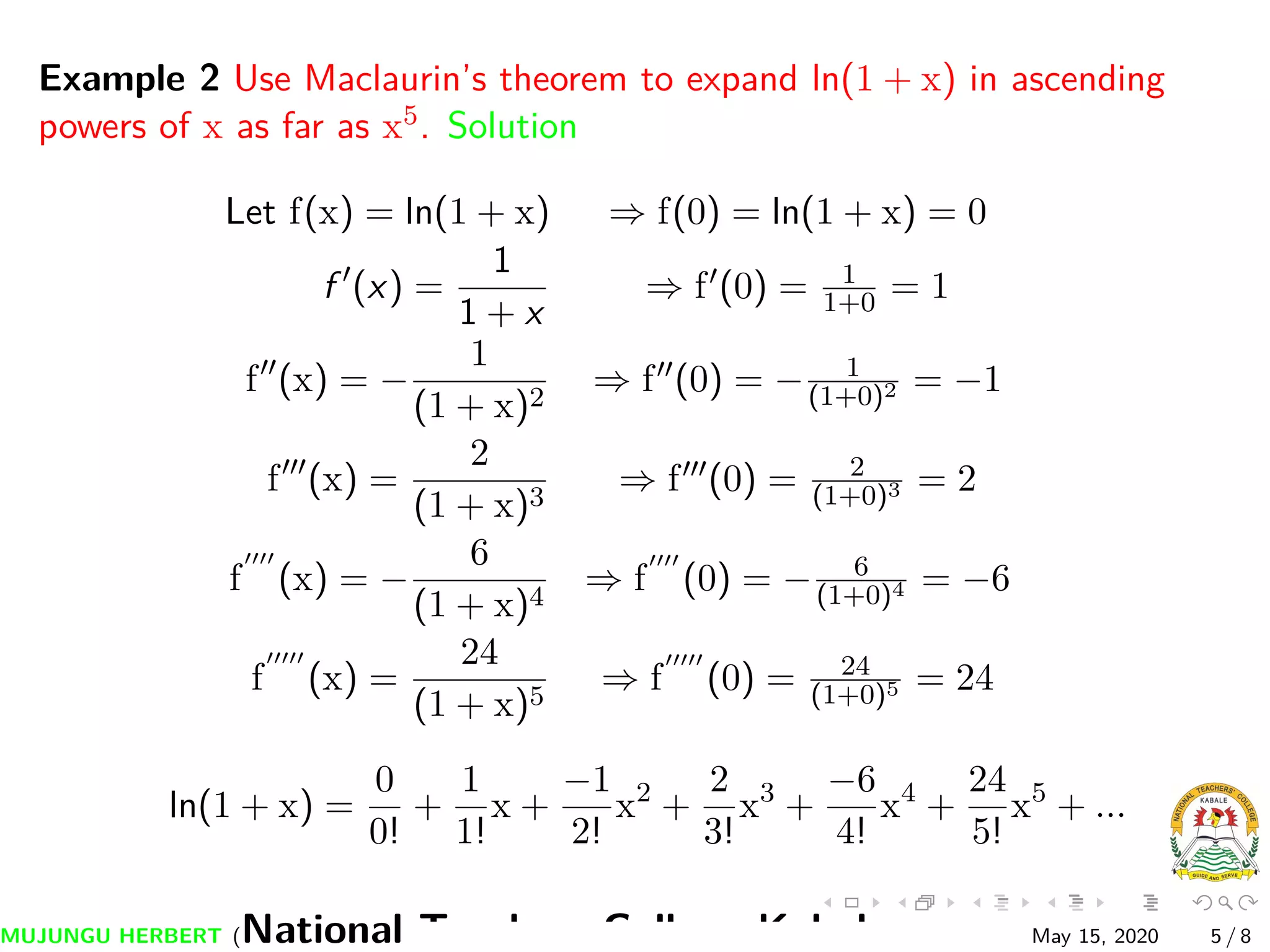 Maclaurin Series | PDF