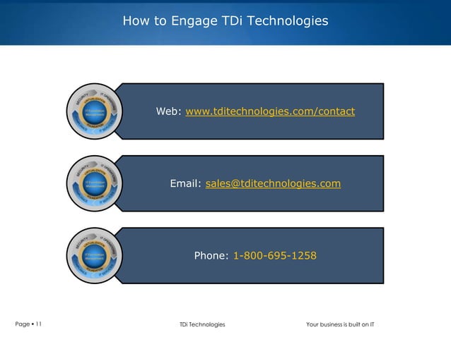 TDi Technologies - IT Foundation Management (IT Operations) | PPT