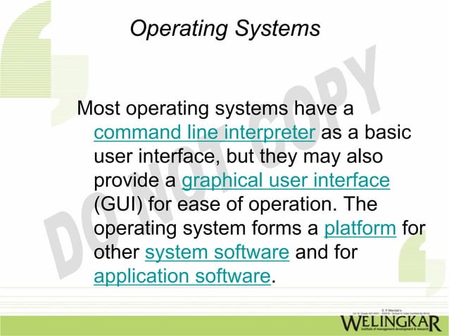 Operating Systems | PPT