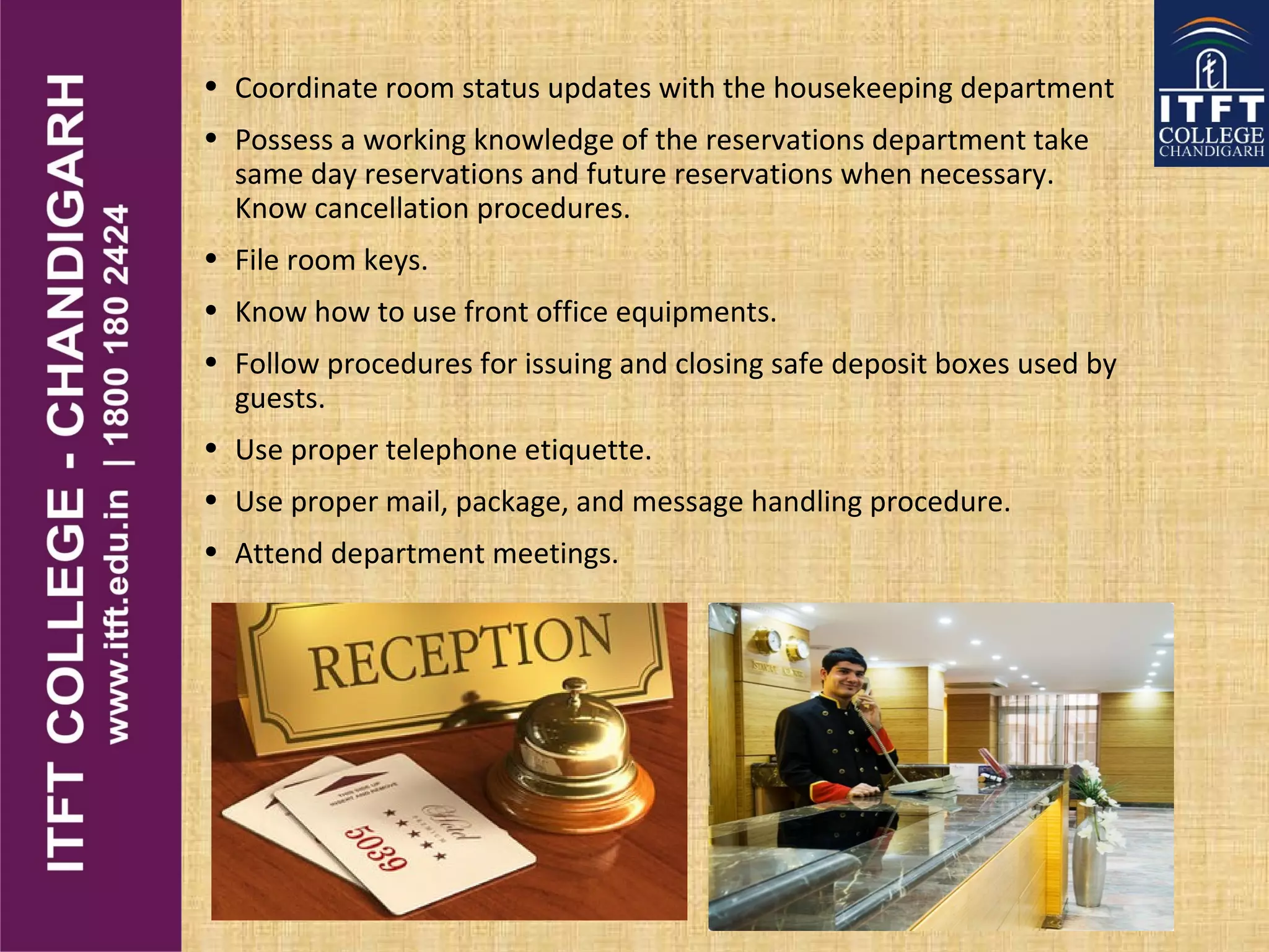 ITFT - front office introduction | PPT