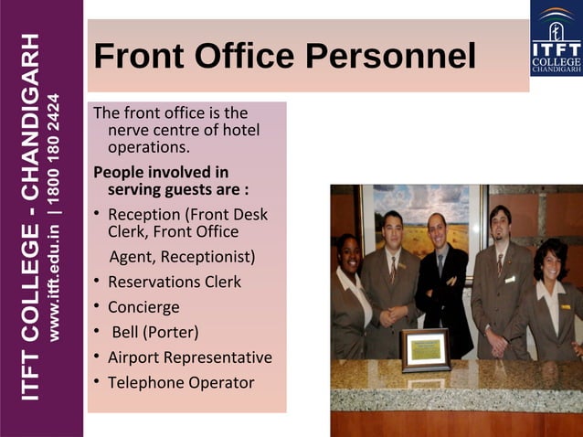 ITFT - front office introduction | PPT