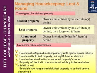ITFT - hotel housekeeping | PPT