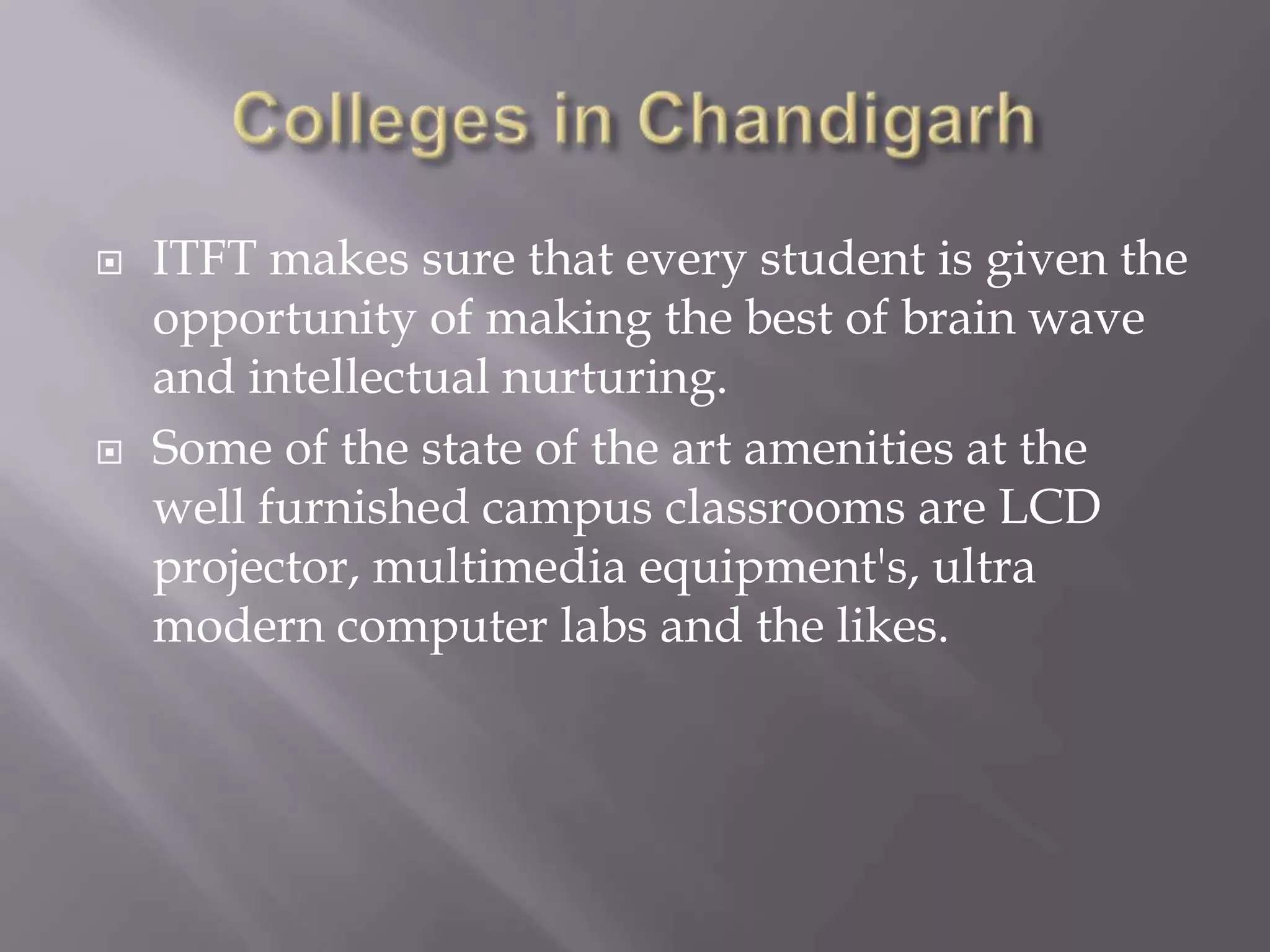 Itft college chandigarh | PPT