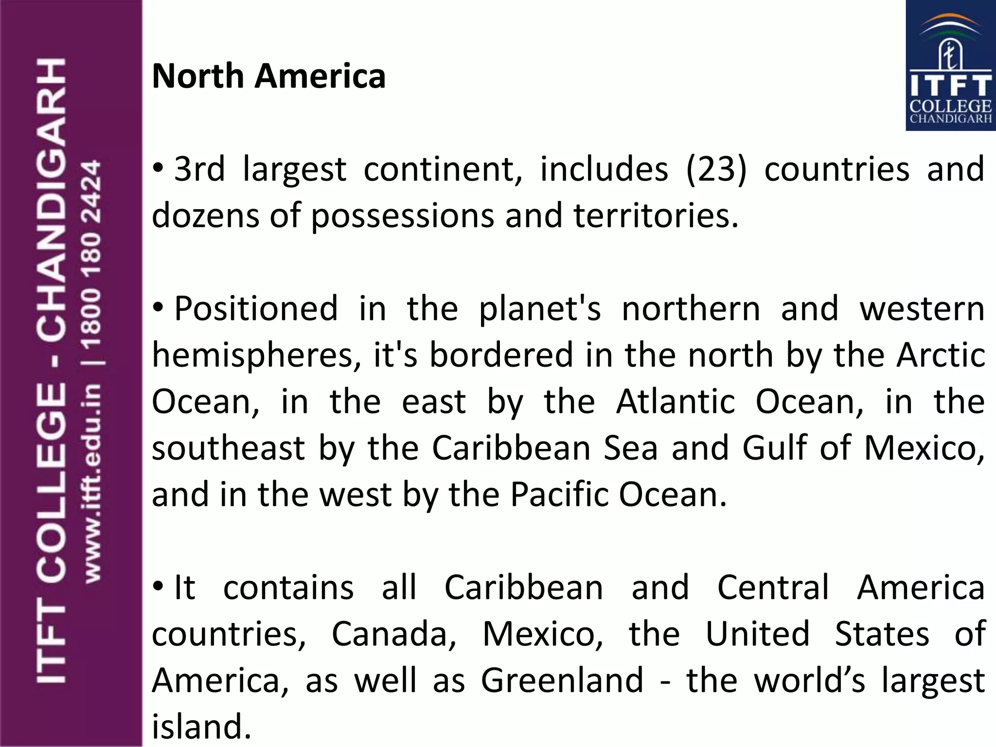 ITFT- continents and oceans of world | PPTX