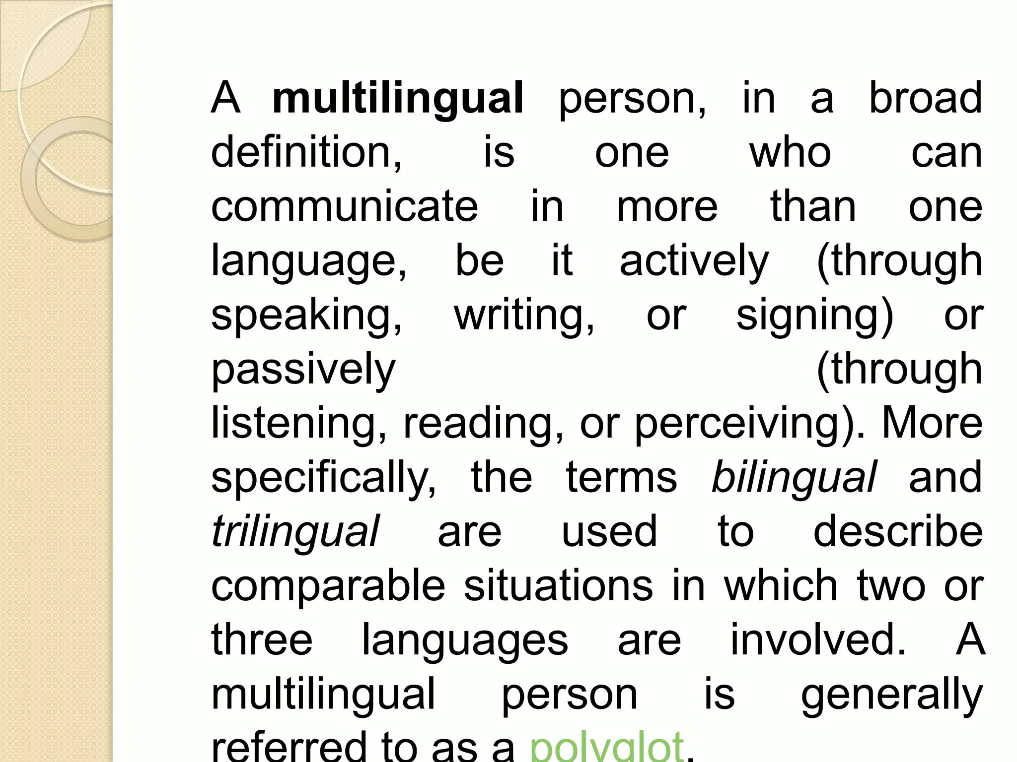 Multilingualism | PPTX