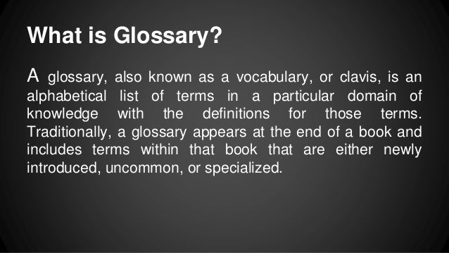 IT glossary