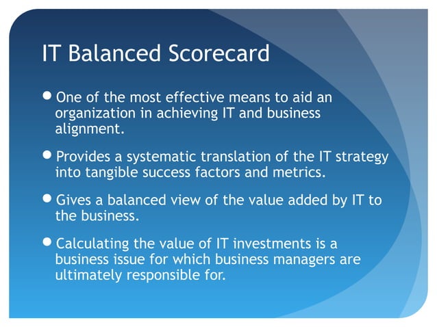 It governance | PPT | IT and Internet Support | Internet