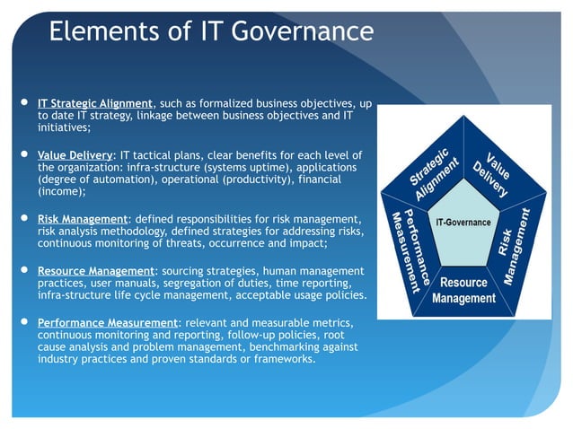It governance | PPT | IT and Internet Support | Internet