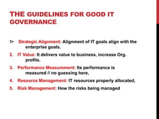 IT Governance Framework | PPTX