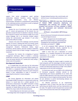 IT Governance Briefing | PDF | IT and Internet Support | Internet
