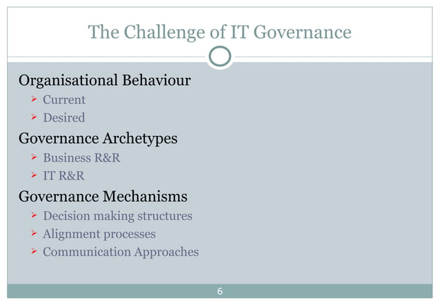 IT Governance Introduction | PPT