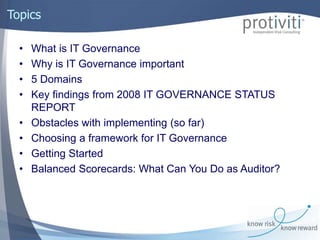 IT Governance Presentation by omaha 2008 | PPT