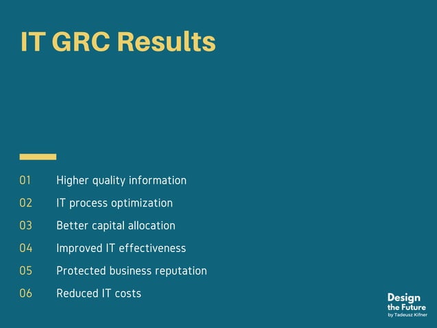 IT GRC Officer Manifesto by Design the Future Tadeusz Kifner | PPT