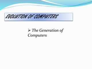 Evolution Of Information Technology | PPTX