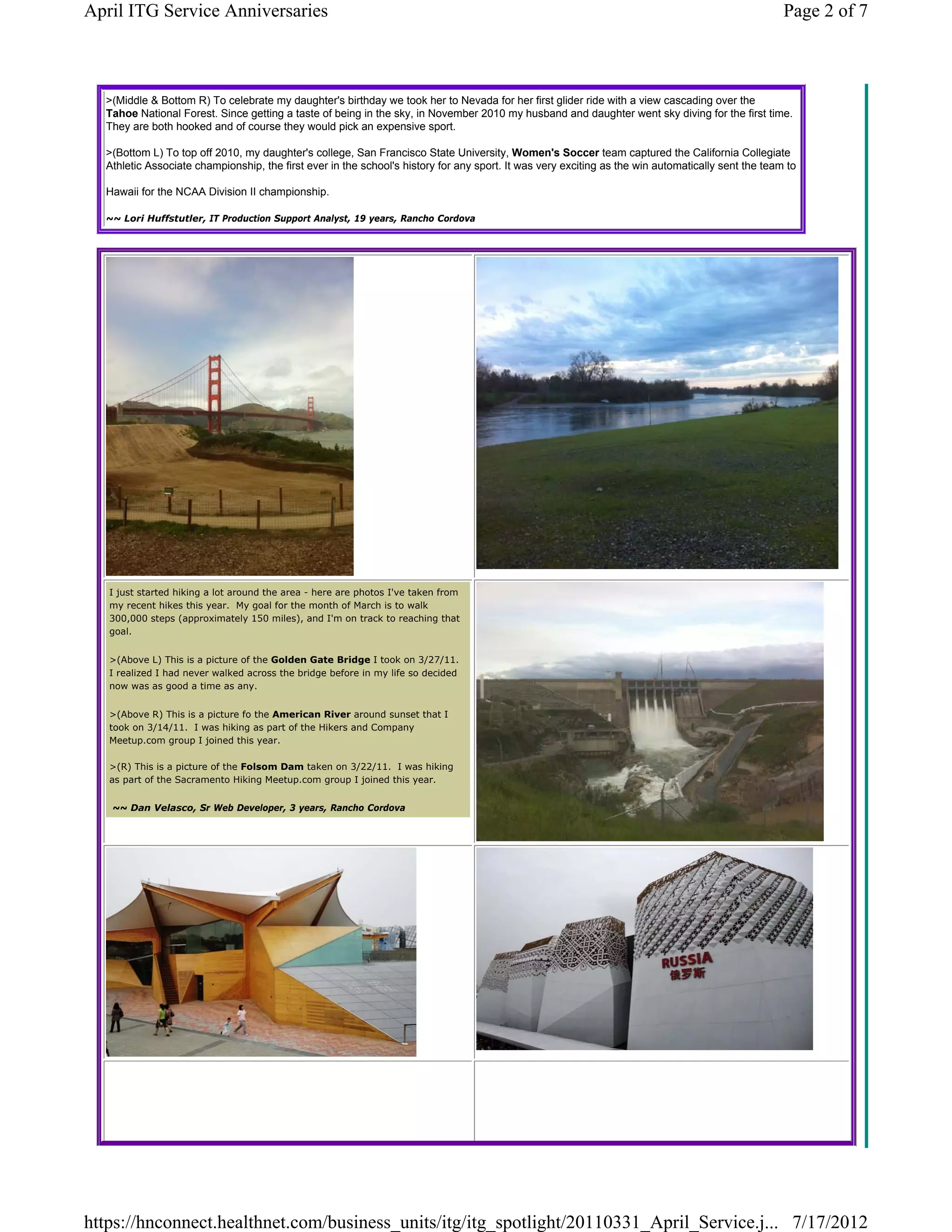 Health Net ITG Monthly Service Award article April 2011 | PDF