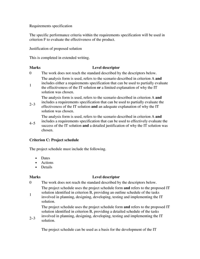 Itgs internal assessment guide project | PDF