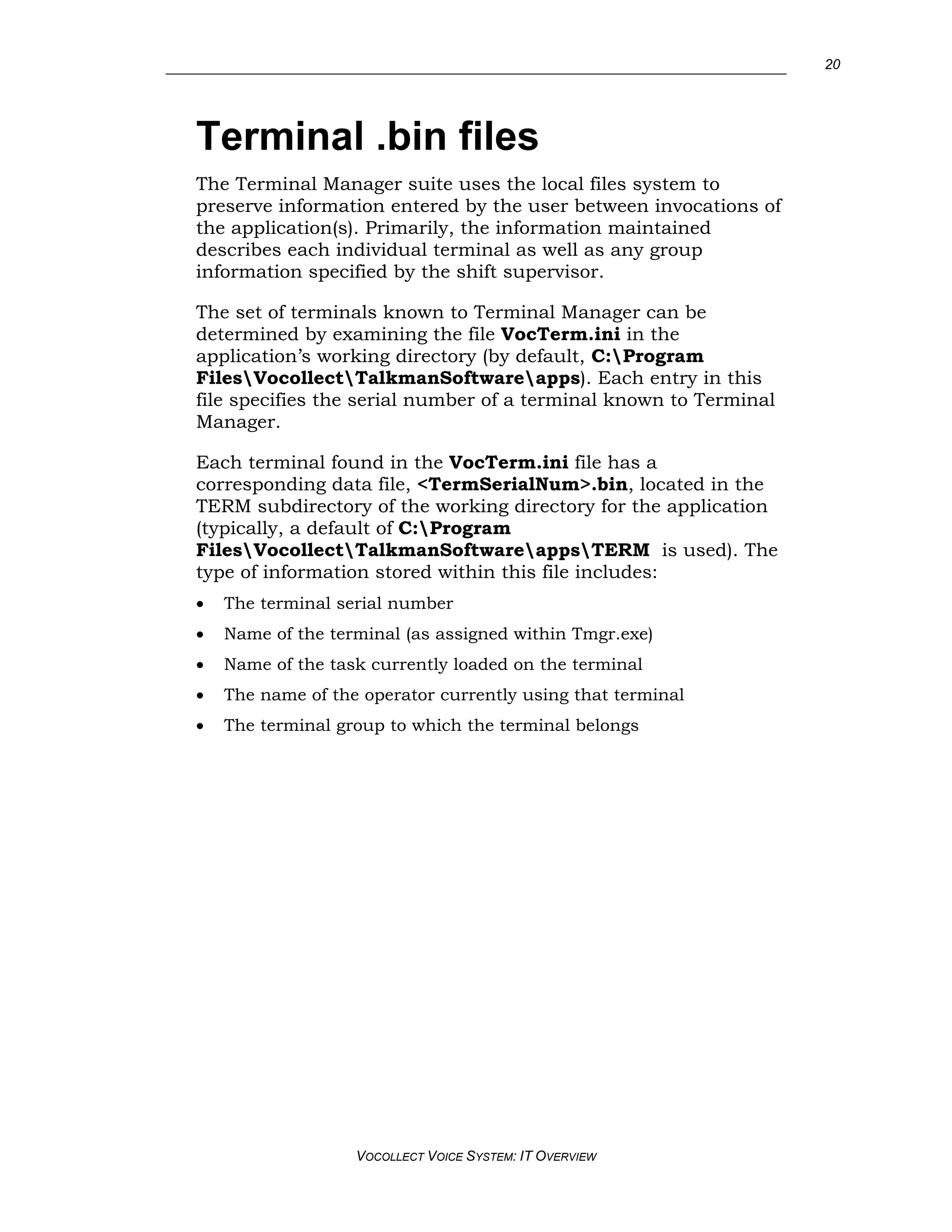 IT guide for Vocollect Voice Systems | PDF