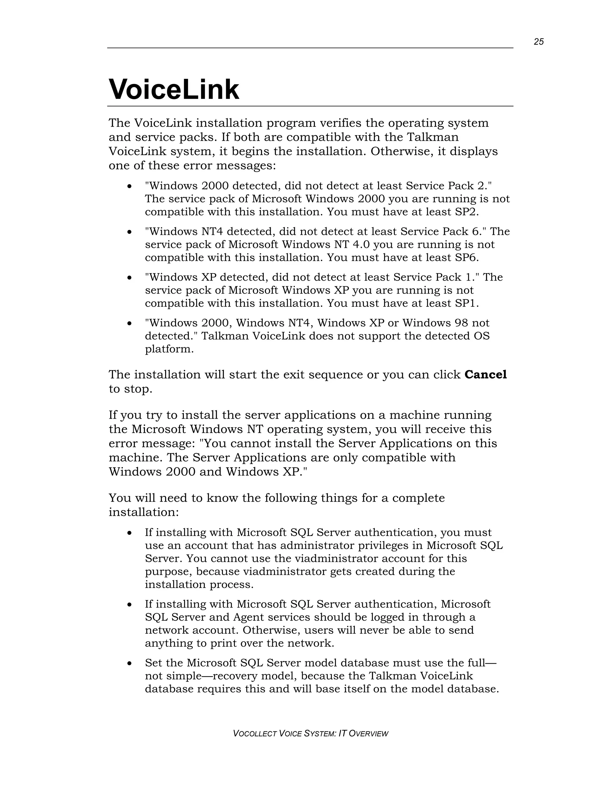 IT guide for Vocollect Voice Systems | PDF