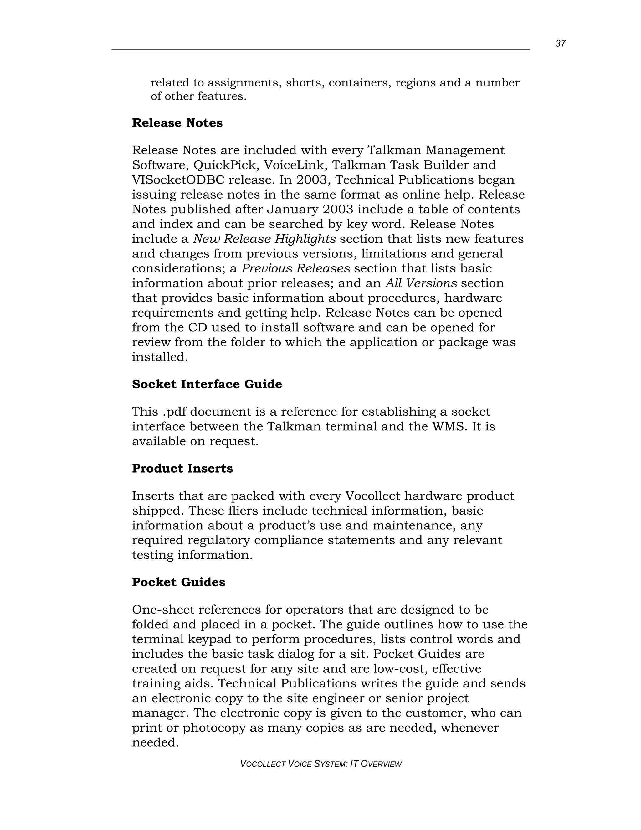 IT guide for Vocollect Voice Systems | PDF