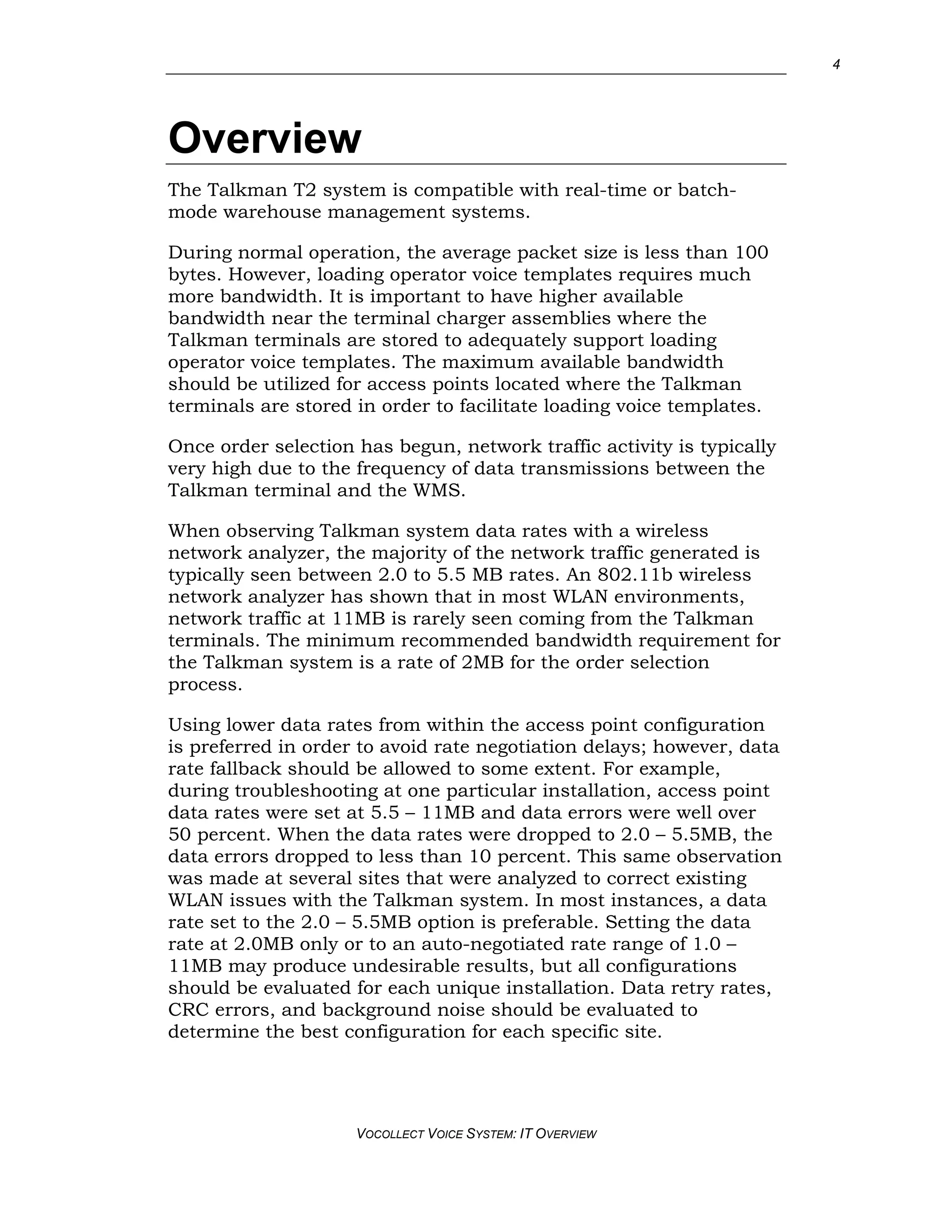 IT guide for Vocollect Voice Systems | PDF