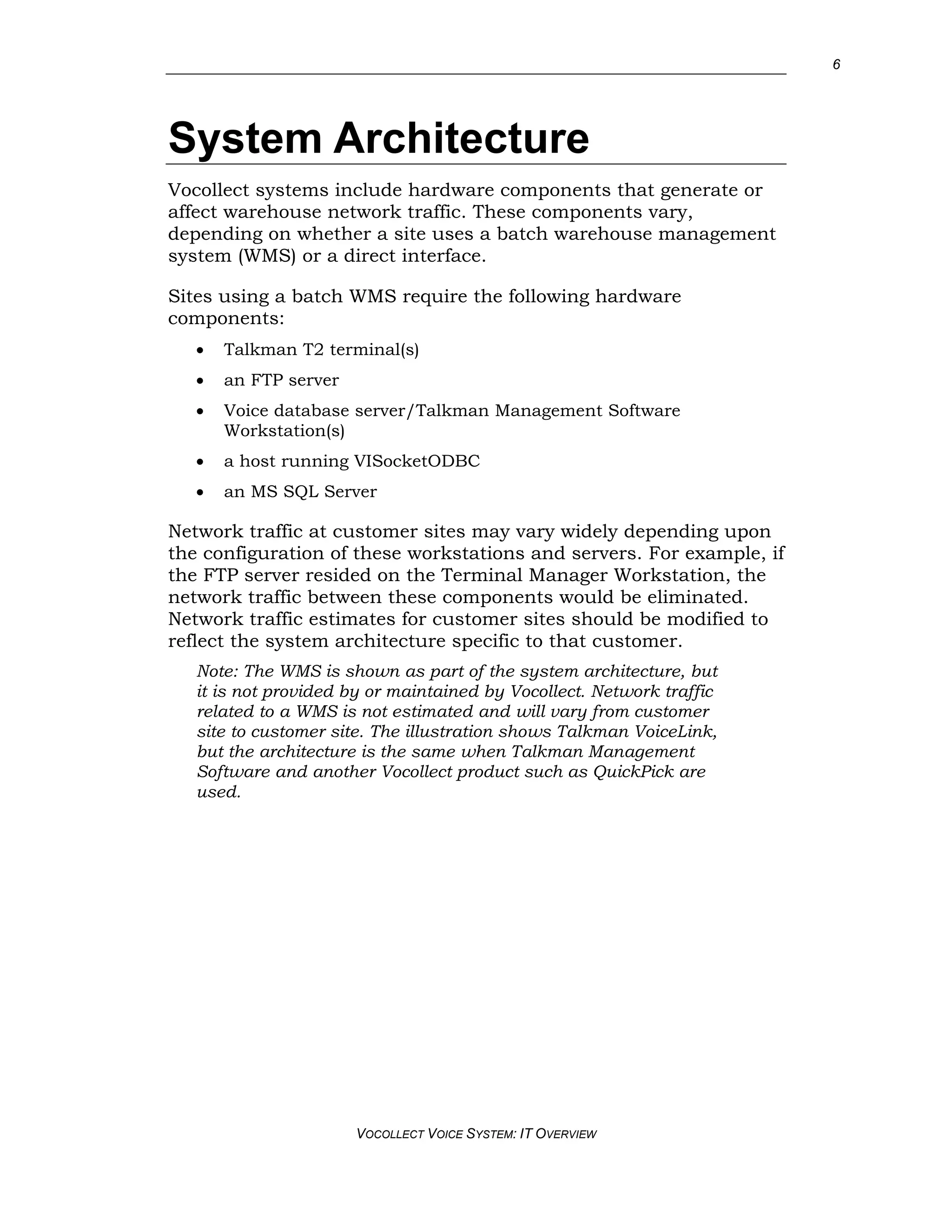 IT guide for Vocollect Voice Systems | PDF