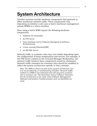 IT guide for Vocollect Voice Systems | PDF
