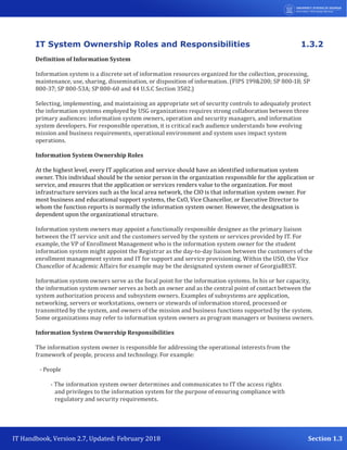 USG IT Handbook | PDF