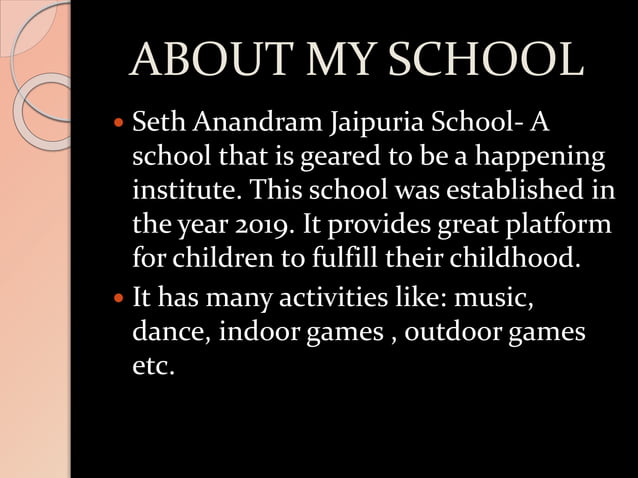about my school | PPTX
