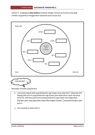 Latihan Ithink and kbat math form 2 | PDF