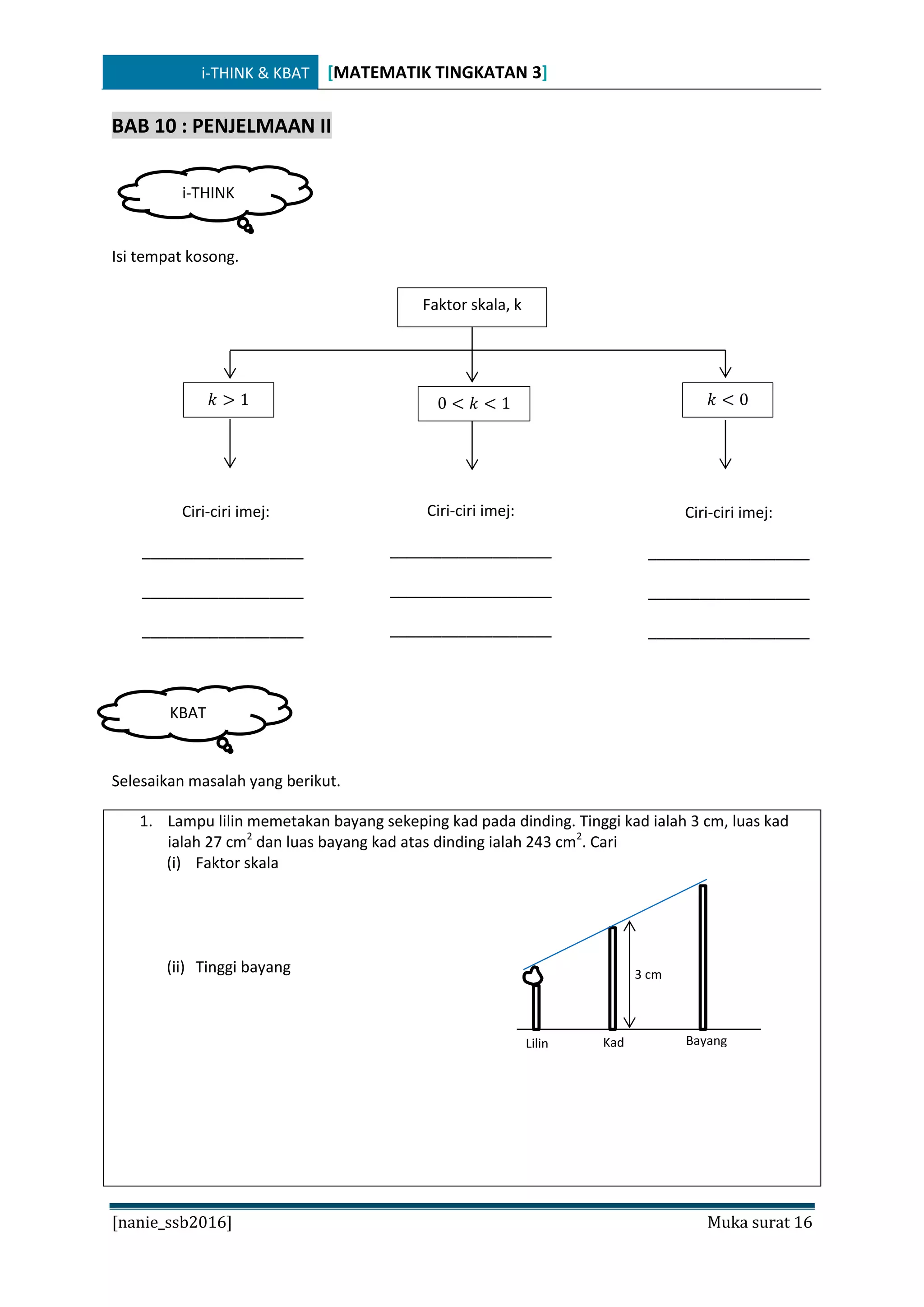 Latihan Ithink and kbat math form 3 | PDF