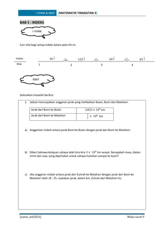 Latihan Ithink and kbat math form 3 | PDF