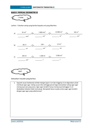 Latihan Ithink and kbat math form 3 | PDF
