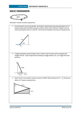 Latihan Ithink and kbat math form 3 | PDF