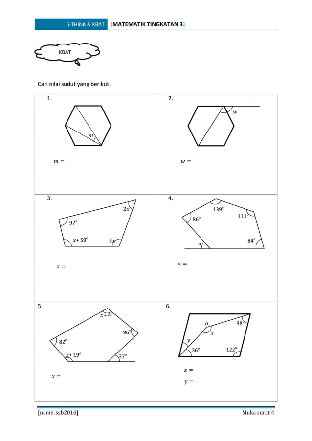 Latihan Ithink and kbat math form 3 | PDF
