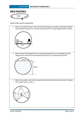 Latihan Ithink and kbat math form 3 | PDF