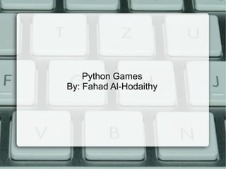Python Games | ODP